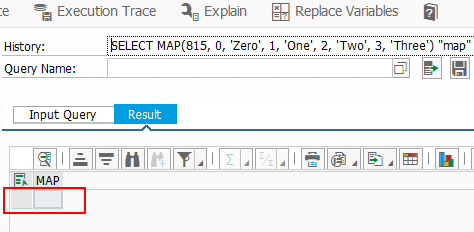 How to use MAP function in SQL script